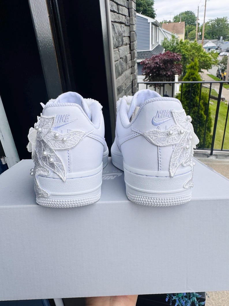 Bridal Air Force 1 Luxury Embroidered Nike Sneakers Wedding - Etsy
