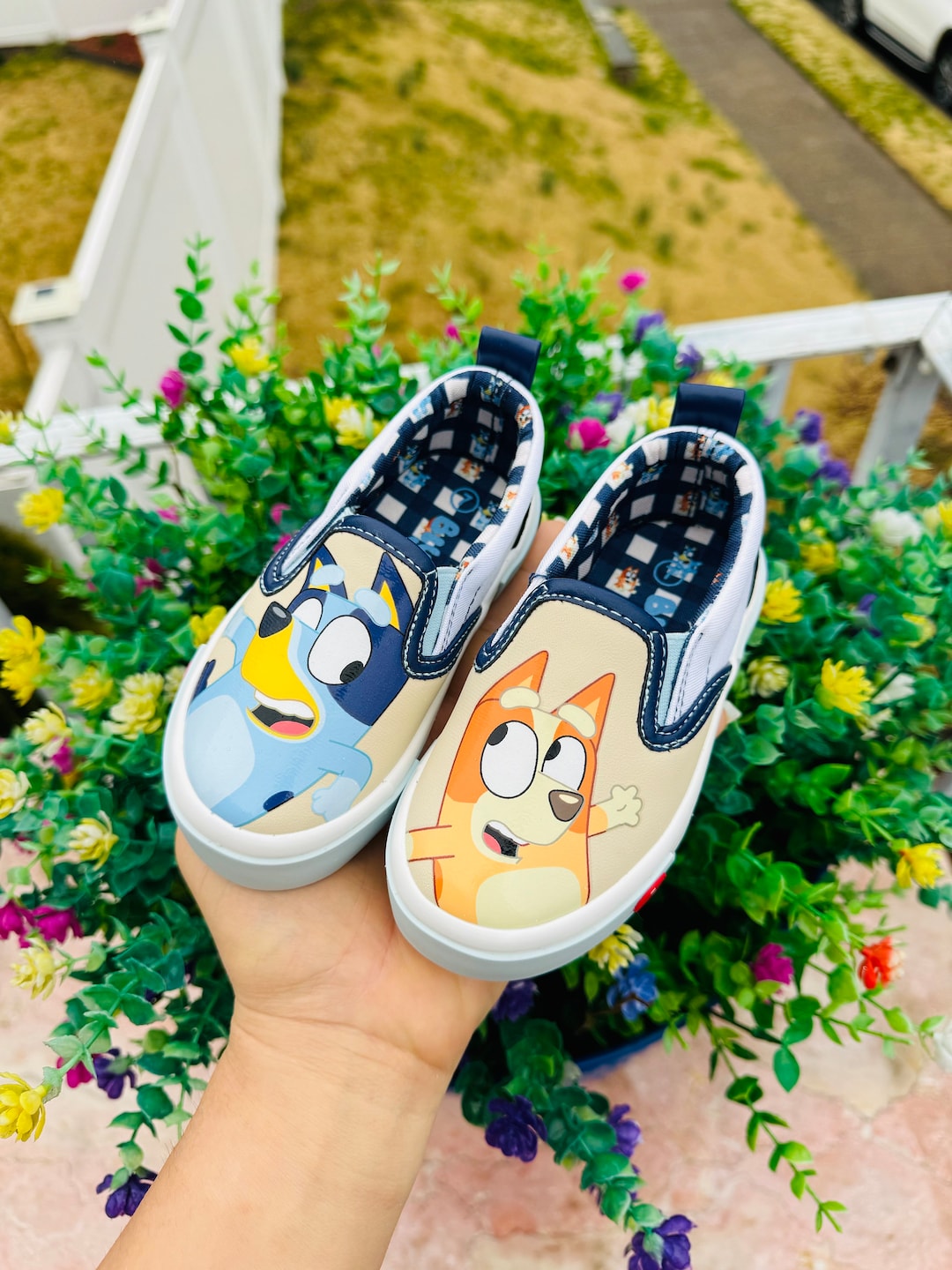 Toddler Kids Bluey and Bingo Shoes - Etsy UK