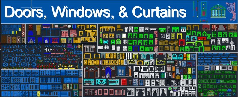 Ultimate Autocad 2D Blocks Library DWG CAD Templates, Drawings & Bundle ...