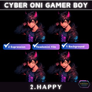 Premade Pngtuber Model Oni Boy Vtuber Model Demon Male PNG Vtuber ...