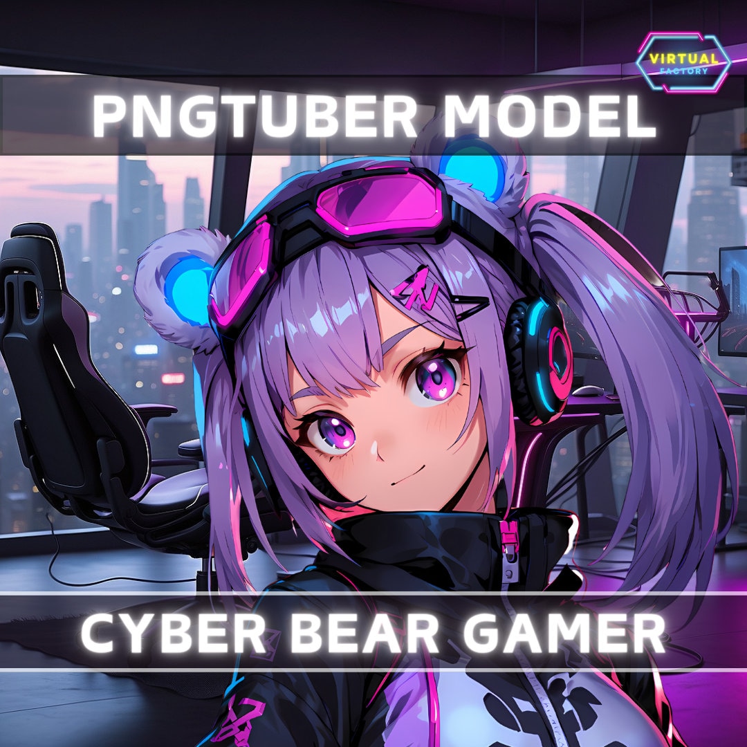 Premade Pngtuber Model Bear Girl Vtuber Model Cute PNG Vtuber Avatar ...