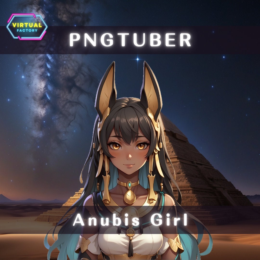 Pngtuber Premade Model Anubis Girl With Animated Background Twitch ...