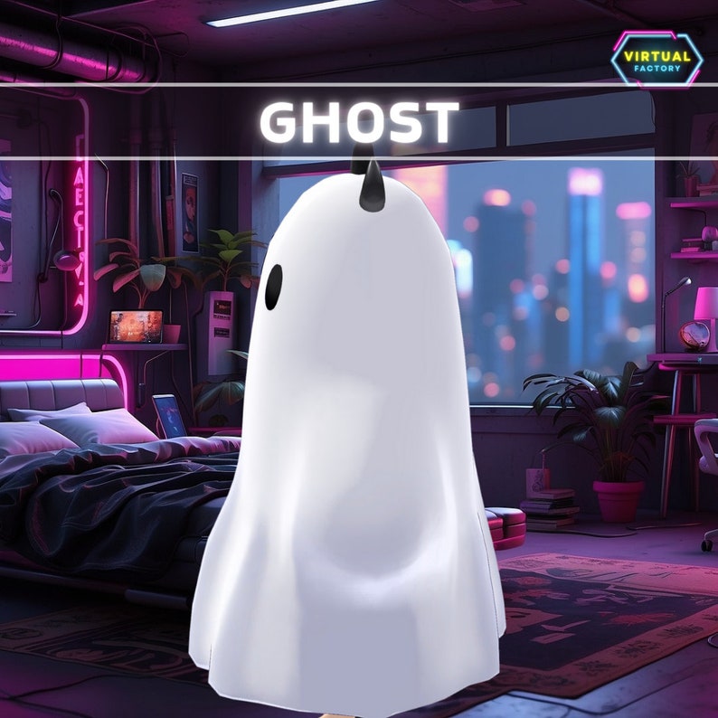 Premade 3D Vtuber Model Ghost Ready to Use VRM L Twitch Youtube ...