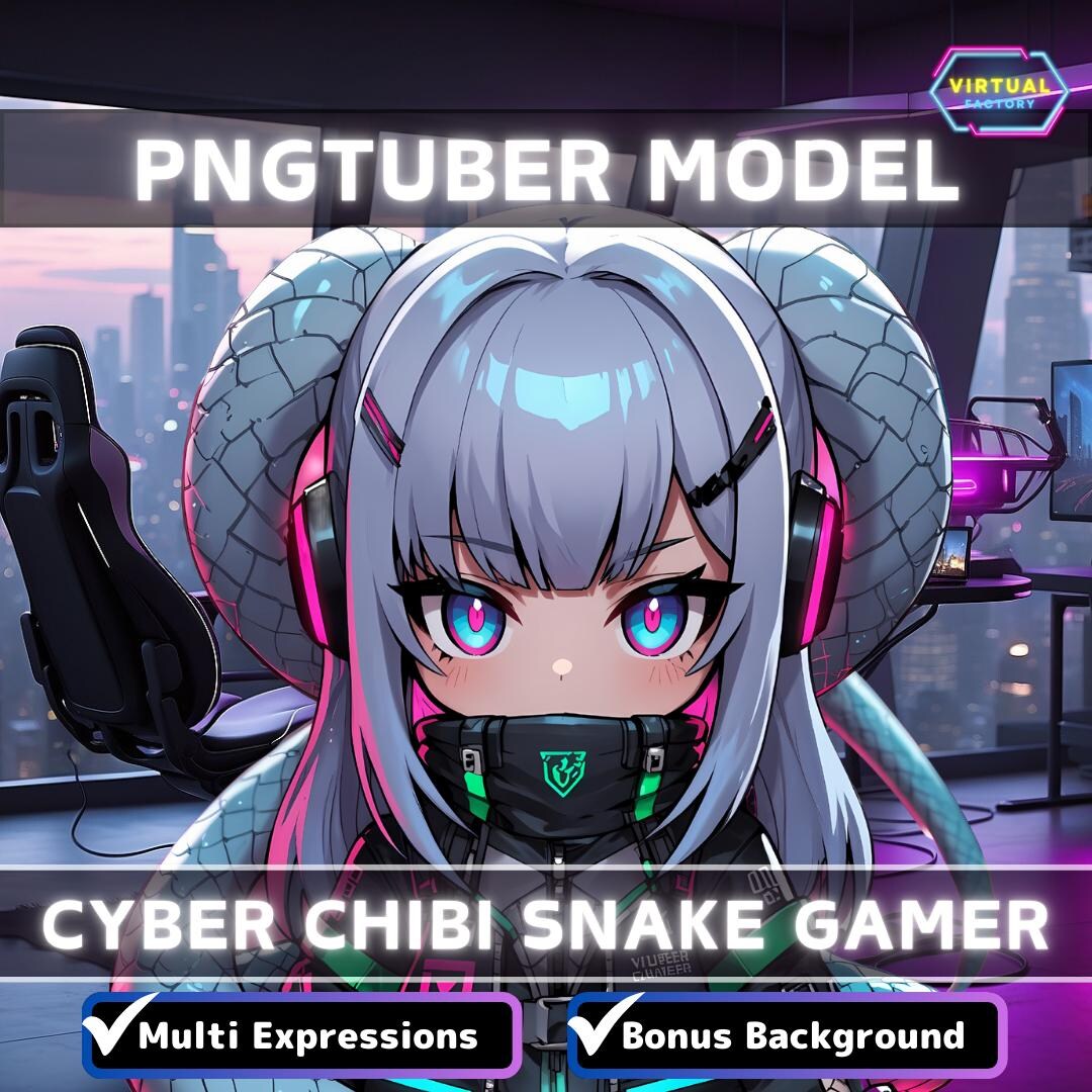 Premade Pngtuber Model Chibi Snake Girl Vtuber Model Cute Female PNG ...