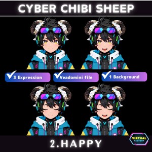 Premade Pngtuber Model Chibi Sheep Boy Vtuber Model Male PNG Vtuber ...