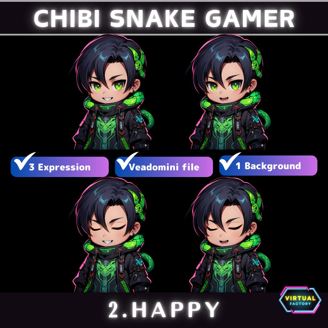 Premade Pngtuber Model Chibi Snake Boy Vtuber Model Cute Male PNG ...