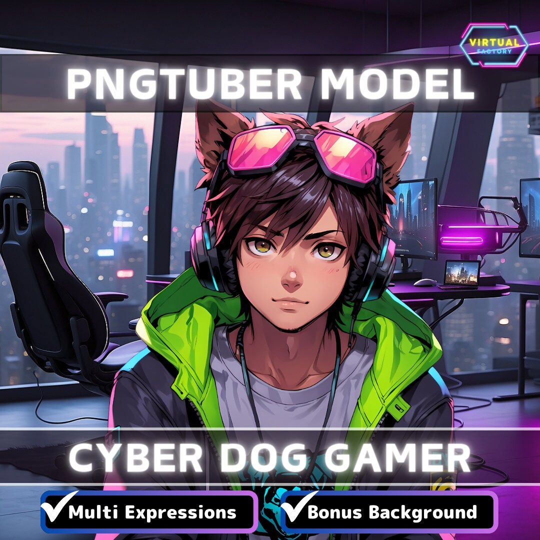 Premade Pngtuber Model Dog Boy Vtuber Model Male PNG Vtuber Avatar ...
