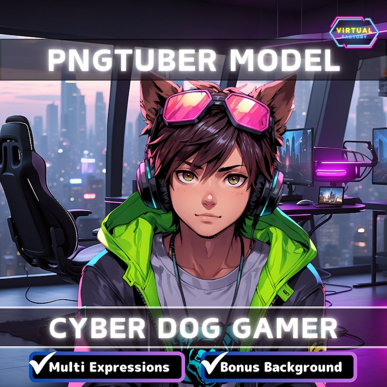 Premade Pngtuber Model Dog Boy Vtuber Model Male PNG Vtuber Avatar ...