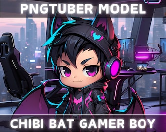 Premade Pngtuber Model Chibi Samurai Boy Vtuber Model Cute Male PNG ...