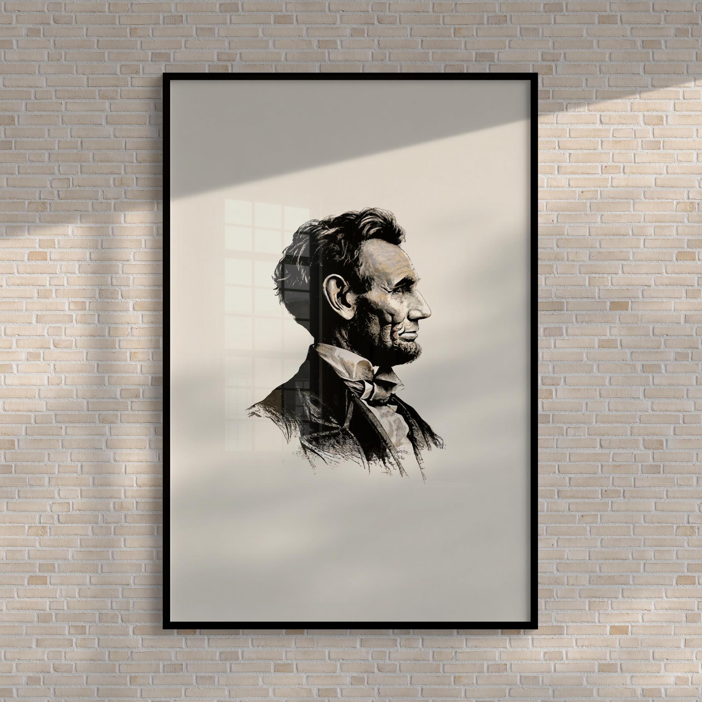 Abraham Lincoln Print, Portrait Wall Décor, President Poster ...