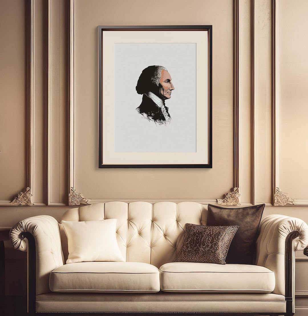 George Washington Print, Portrait Wall Décor, President Poster ...