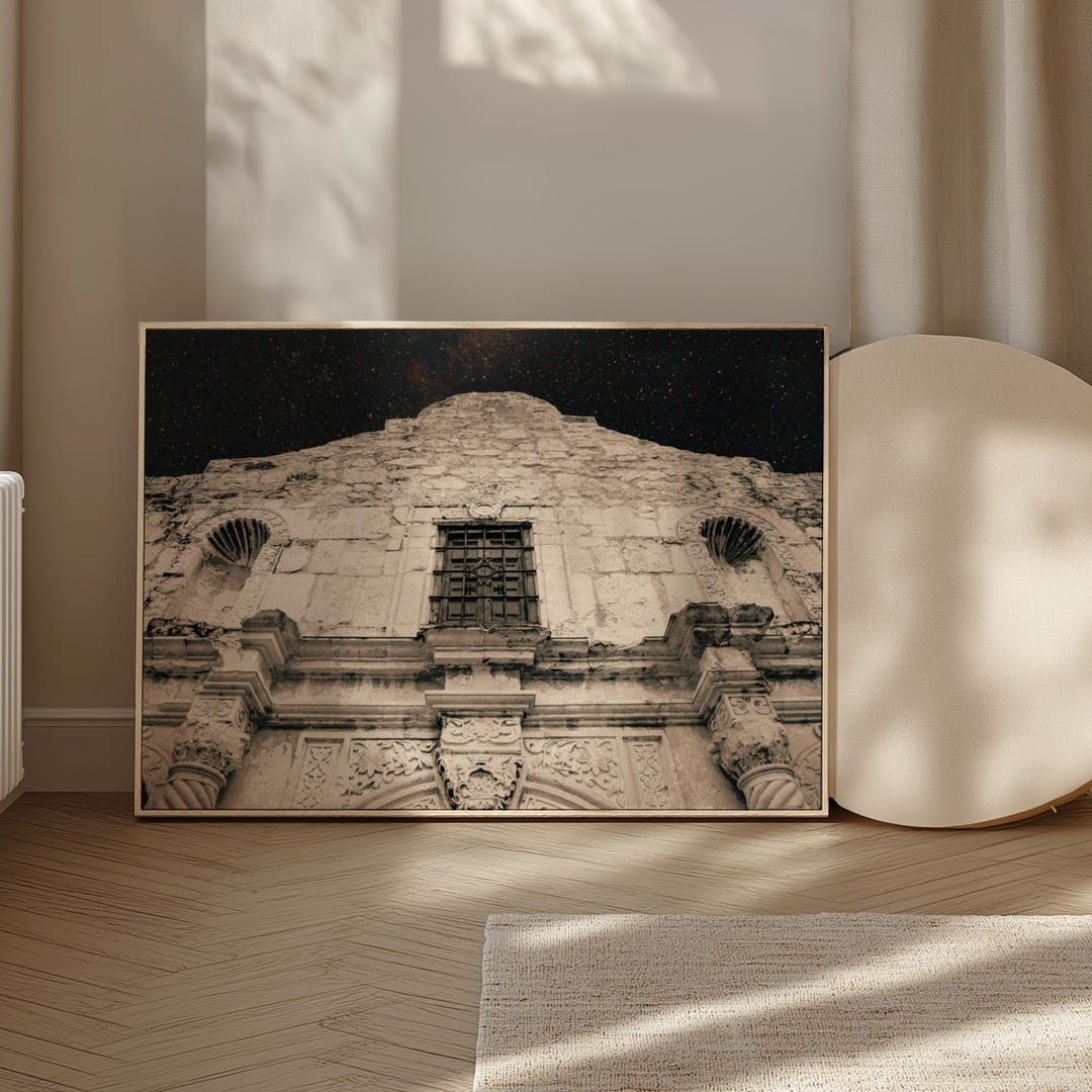 The Alamo Print, Texas History Wall Décor, Texas Art Print, San Antonio ...