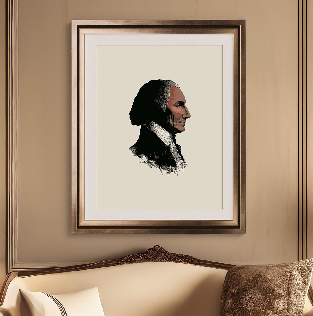 George Washington Print, Portrait Wall Décor, President Poster ...