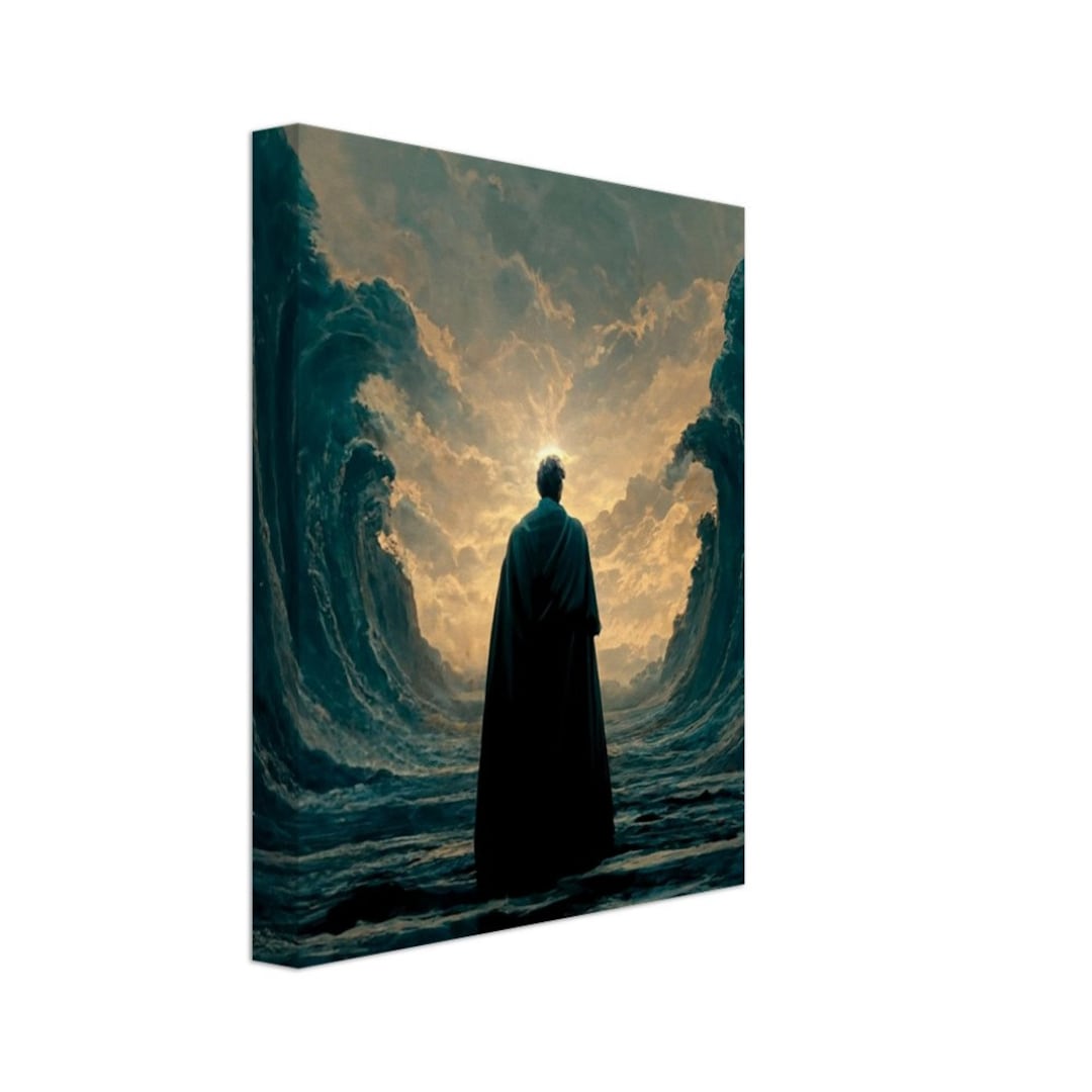Moses Splitting the Red Sea Christian Wall Art Canvas - Etsy