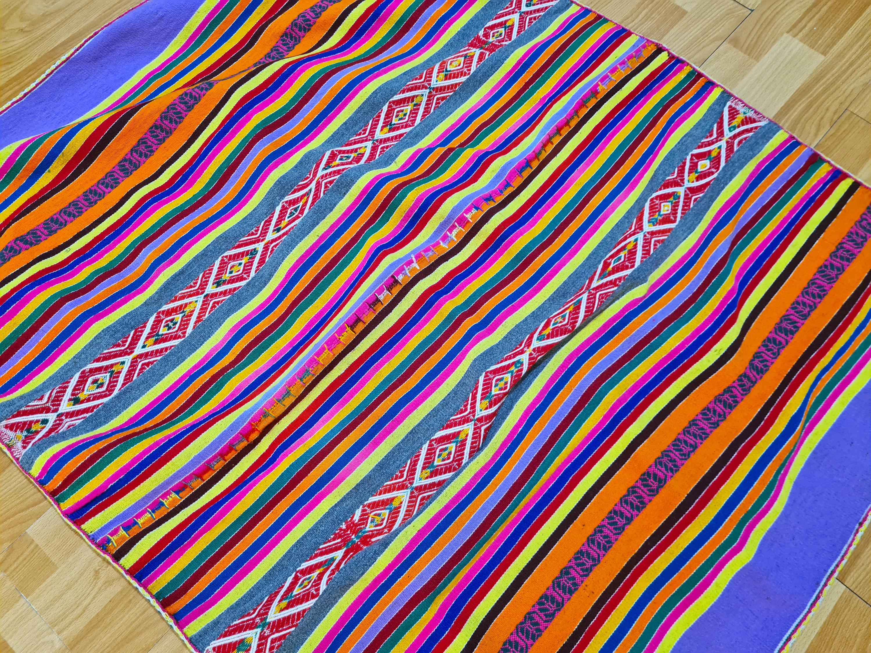 Peruvian Blanket / Peruvian Lliclla / Peruvian Textile / Old Peruvian ...