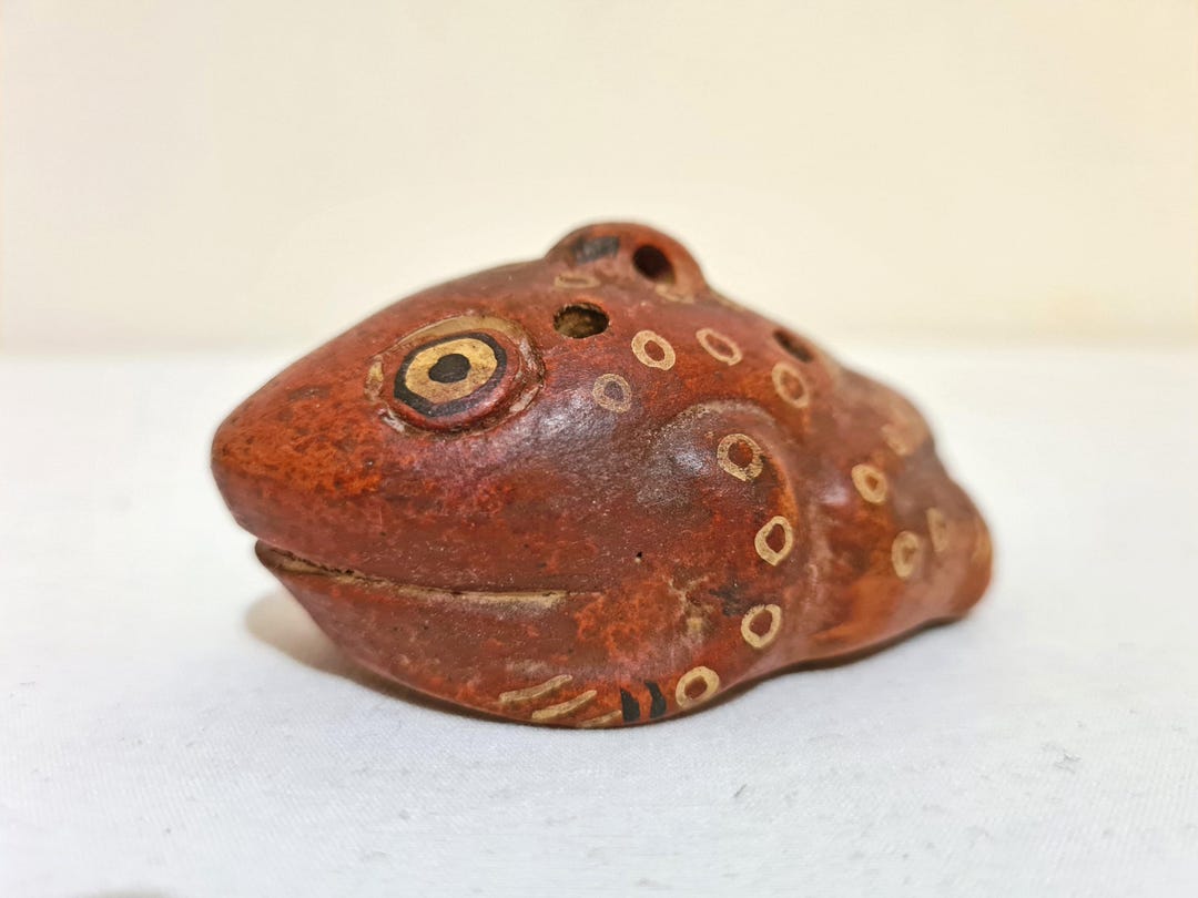 Whistle Flute Andean (peruvian Frog) / Hand Painted / Ocarina - Etsy
