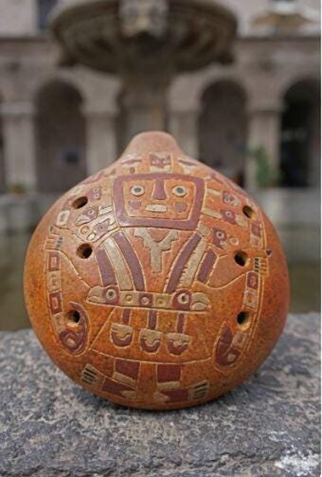 Peruvian Viracocha Ocarina / Ocarina Clay Whistle Flute Andean ...