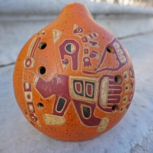 Peruvian Bird Warrior Ocarina / Clay Whistle Flute Ocarina / Inca ...