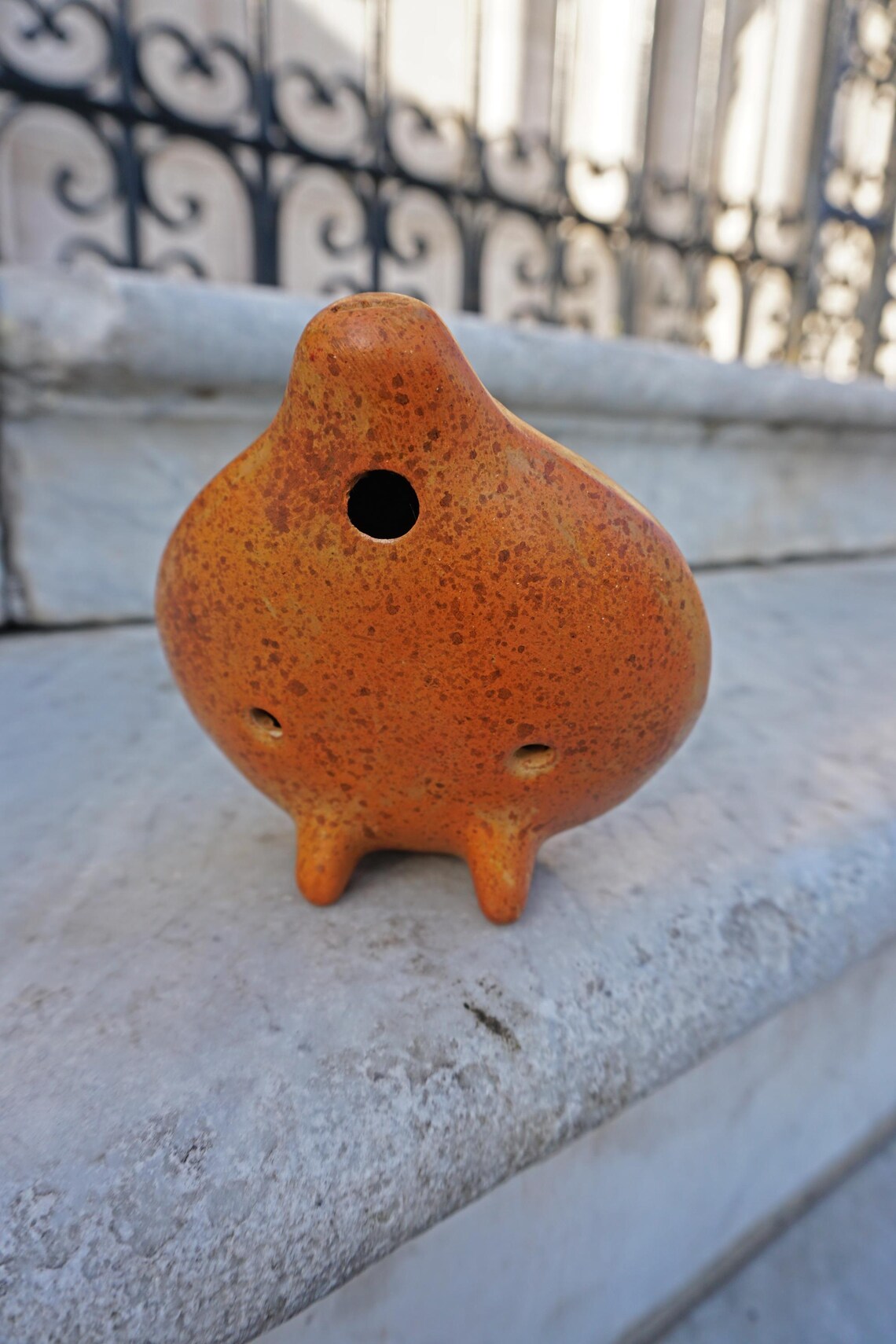 Peruvian Bird Warrior Ocarina / Clay Whistle Flute Ocarina / Inca ...