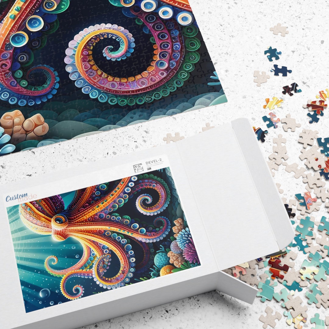 Octopus Puzzle 110, 252, 520, 1014-piece - Etsy