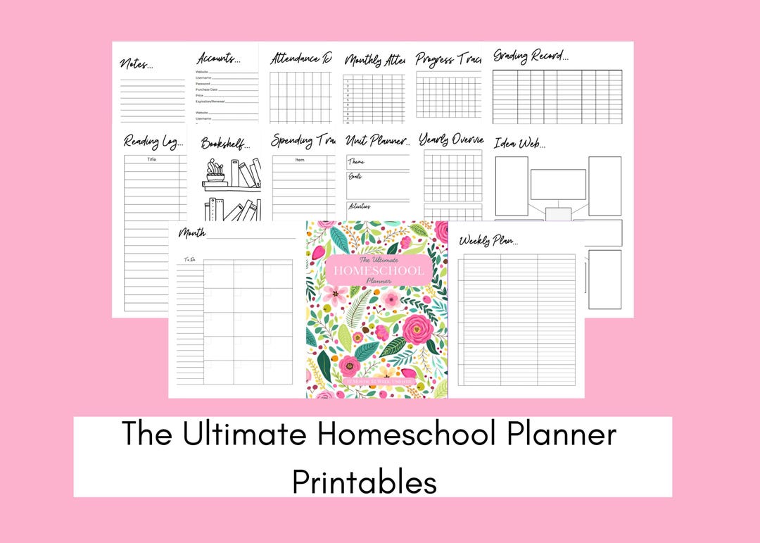 The Ultimate Homeschool Planner PDF; Plan, Prepare, Track; US Letter ...