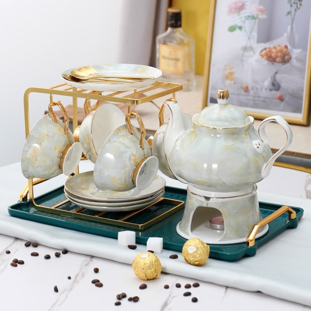 Exquisite British Afternoon Tea Set European Ceramic Coffee Set Ceramic Coffee Cup and Saucer ...