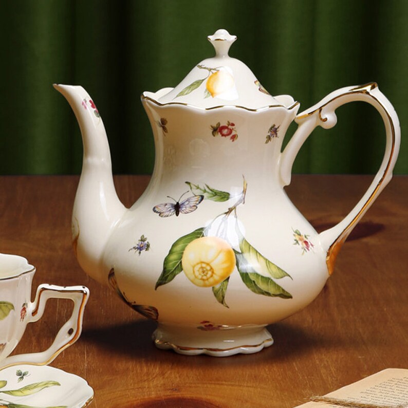 Handmade Ceramic Coffee Set Creative Pastoral Ceramic Tea Set Ceramic Coffee Cup and Saucer Set ...