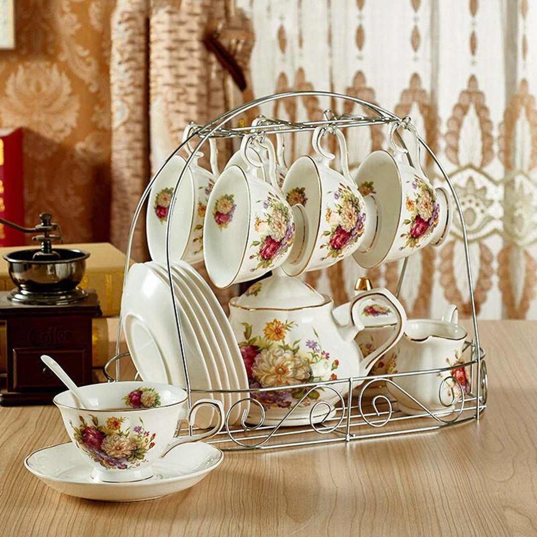 European Ceramic Coffee Set Ceramic Coffee Cup and Saucer Ceramic Tea ...