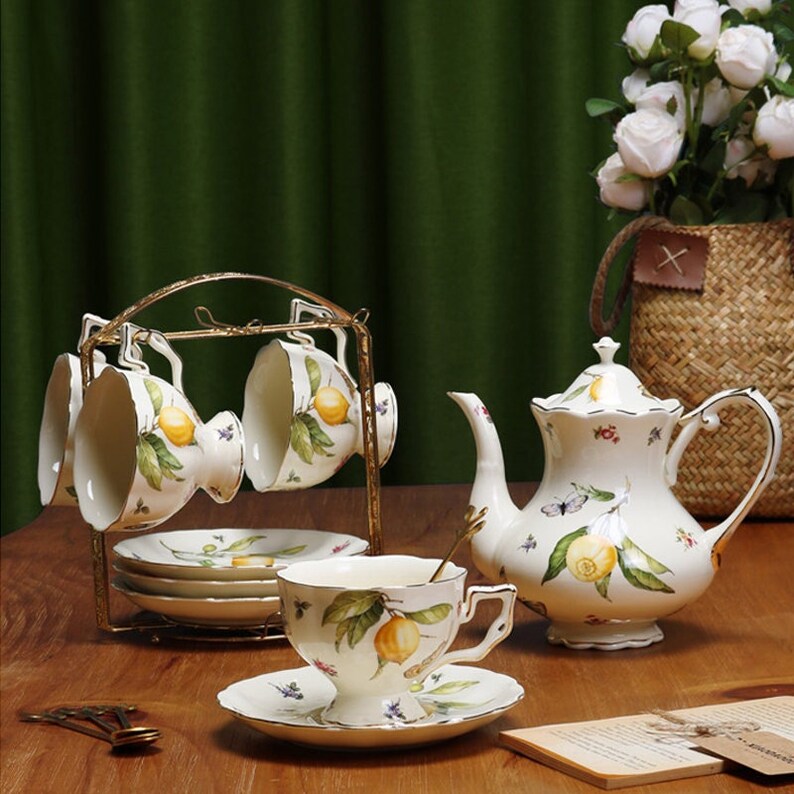 Handmade Ceramic Coffee Set Creative Pastoral Ceramic Tea Set Ceramic ...