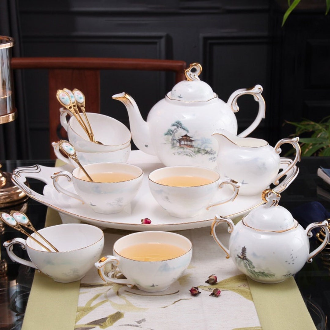 Ceramic Coffee Cup and Saucer Set Exquisite Ceramic Coffee Set ...