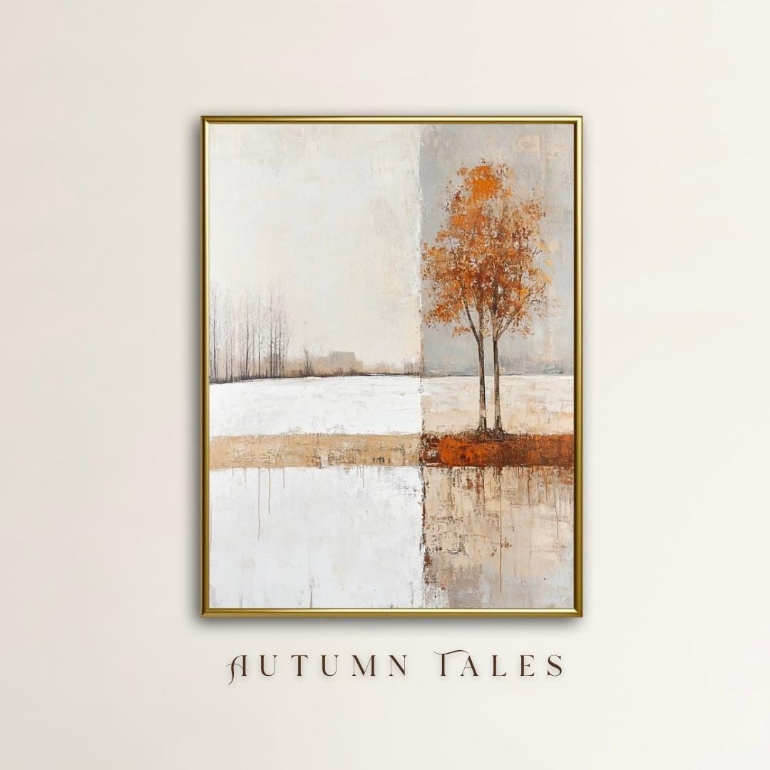 Modern Fall Wall Art Print | Abstract Contemporary Farmhouse Decor ...
