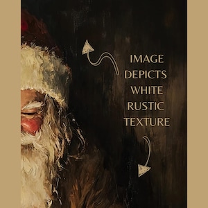 Moody Vintage Santa Wall Art Print | Rustic Oil Painting Style | Dark ...