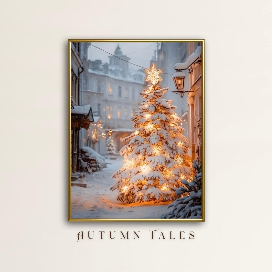 Winter Wall Art Print, Printable Christmas Tree Winter Wonderland ...