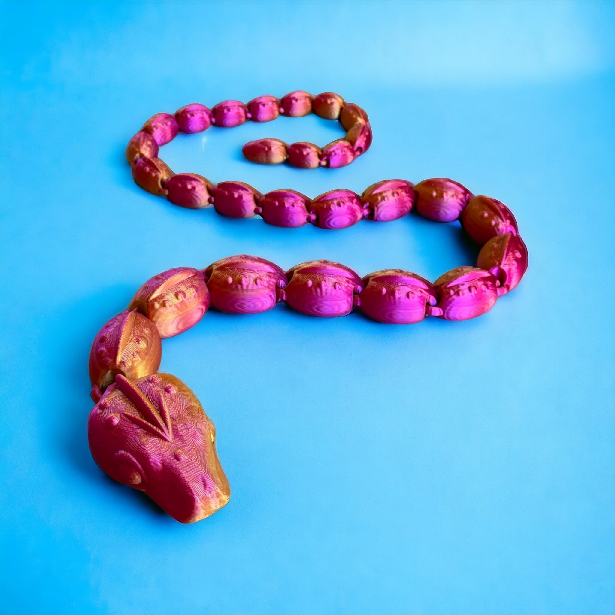 24-inch Articulating Snake Toy Fidget Toy Desk Toy 3D Printed Reptile ...