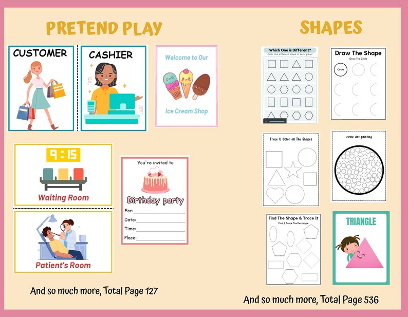 Preschool Kindergarten Learning Bundle, 4000+ Pages, Coloring, Numbers ...