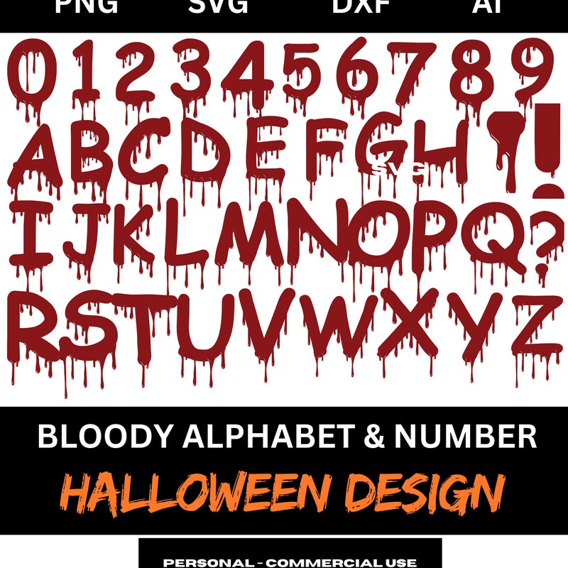 Bloody Letters - Etsy