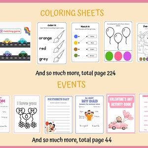 Preschool Kindergarten Learning Bundle, 4000+ Pages, Coloring, Numbers ...