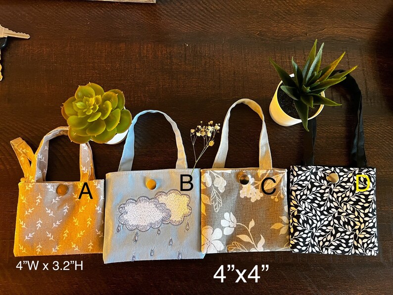 Key Holder Mini Totes - Etsy