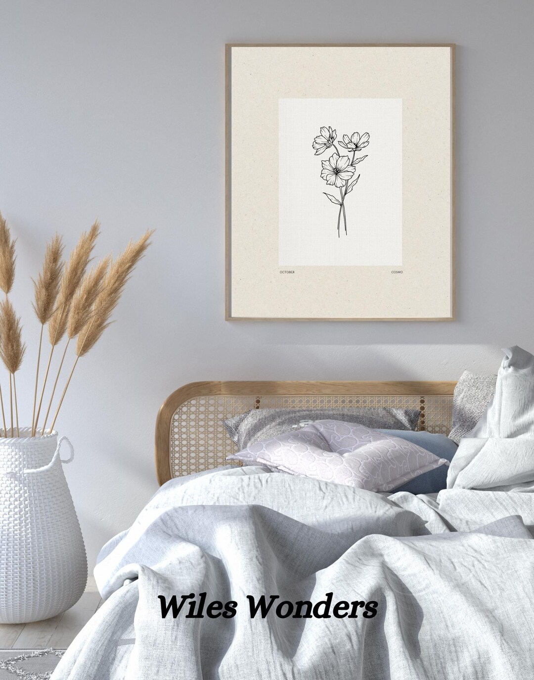 October Cosmo Birth Flower Poster Print - Etsy