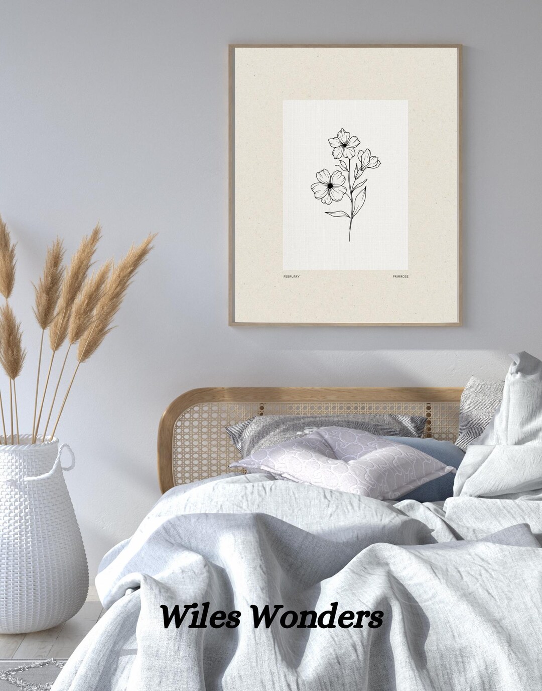 February Primrose Birth Flower Poster Print - Etsy