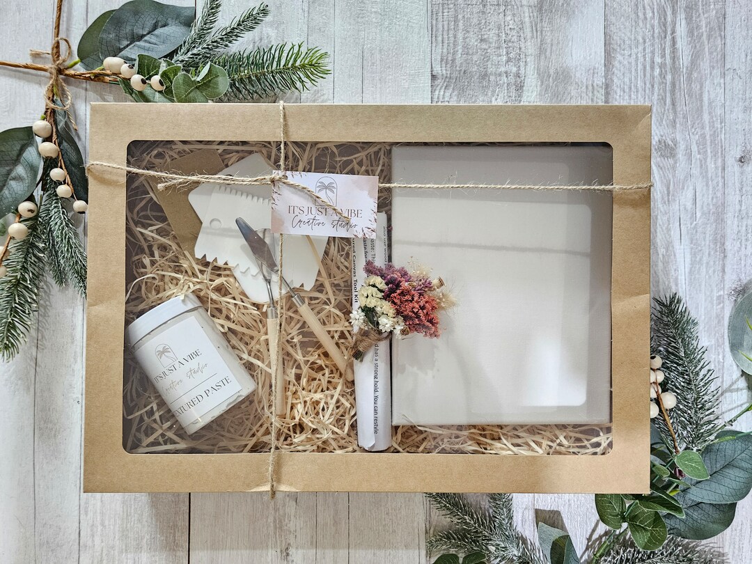 Single Canvas DIY Textured Art Kit With Paste & Tools - Etsy