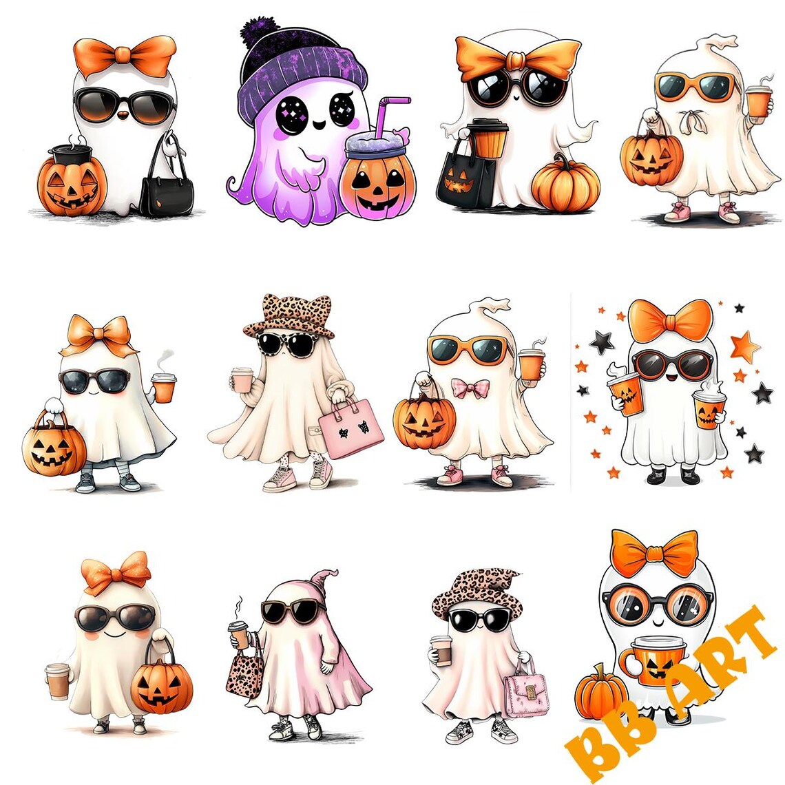 Boo Bundle Png, Scary Png, Halloween Ghost Png, Horror Ghost Png, Scary ...