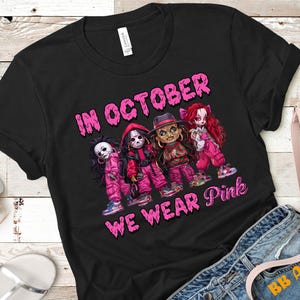 Chibi Horror Characters Png, Thug Life Lady Halloween Png, Horror Movie ...