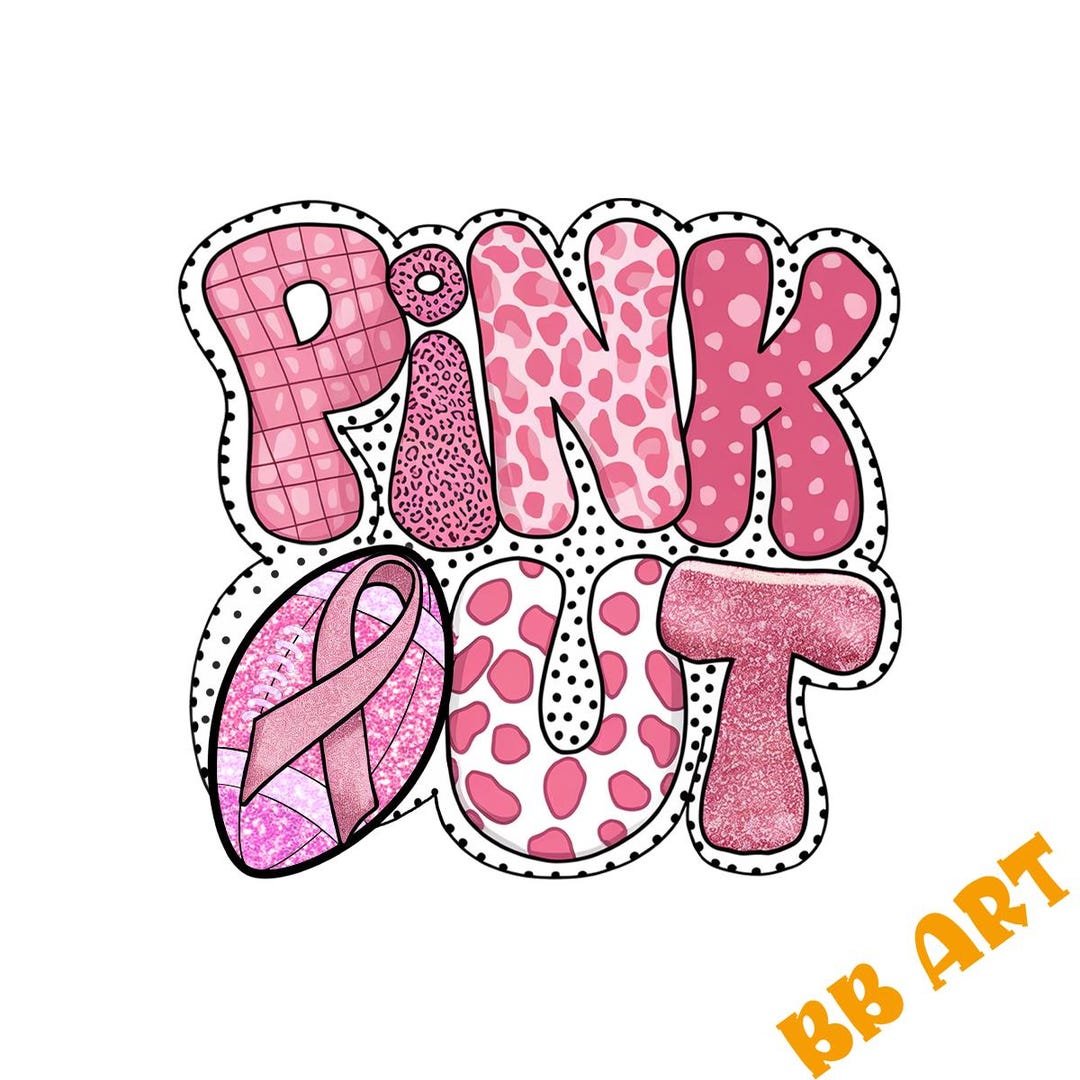 Pink Out PNG, Cancer Awareness PNG, Pink Football Png, Pink Out ...