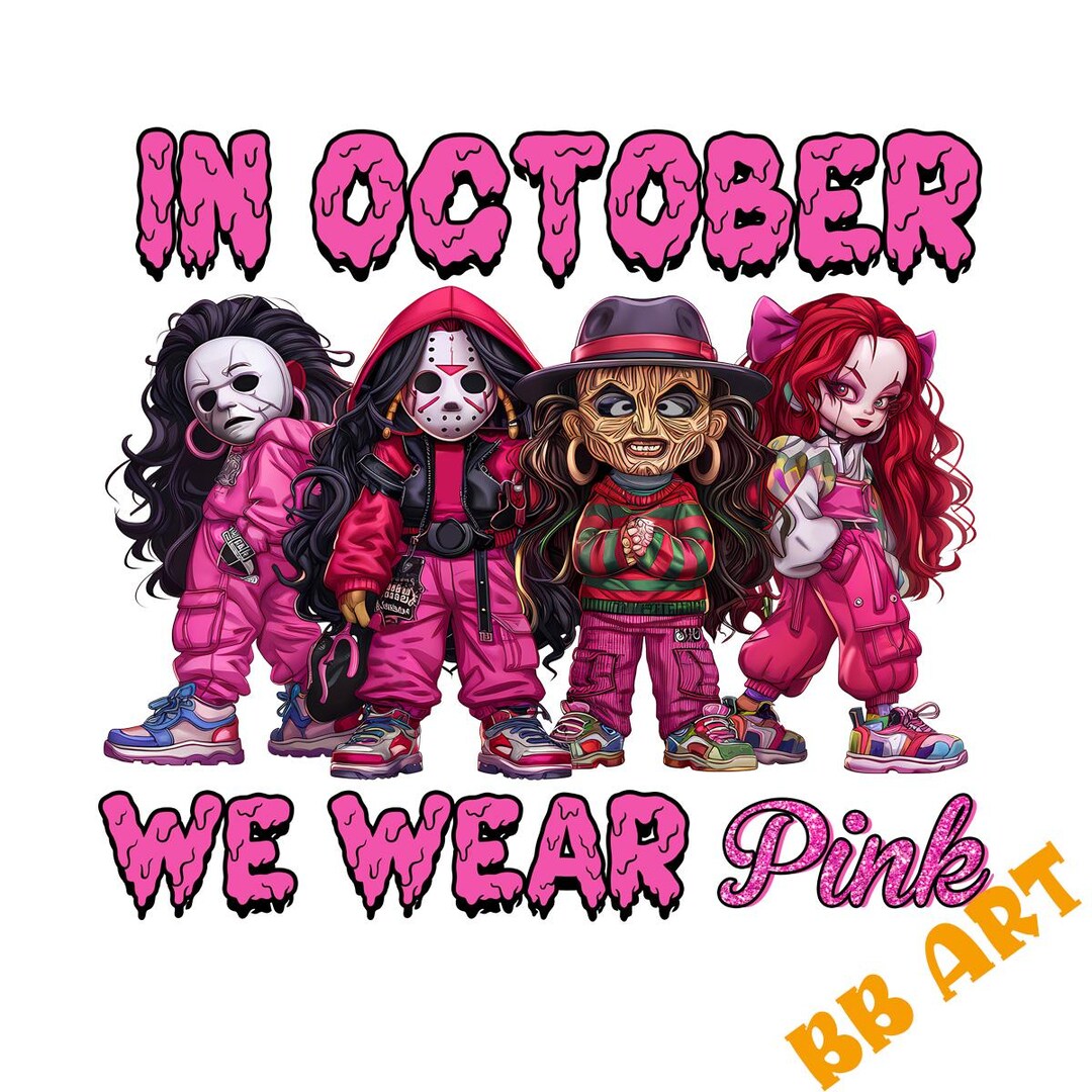 Chibi Horror Characters Png, Thug Life Lady Halloween Png, Horror Movie ...