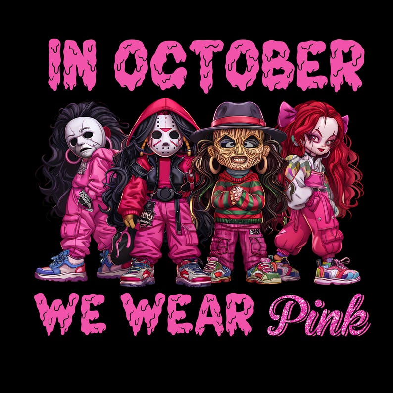 Chibi Horror Characters Png, Thug Life Lady Halloween Png, Horror Movie ...