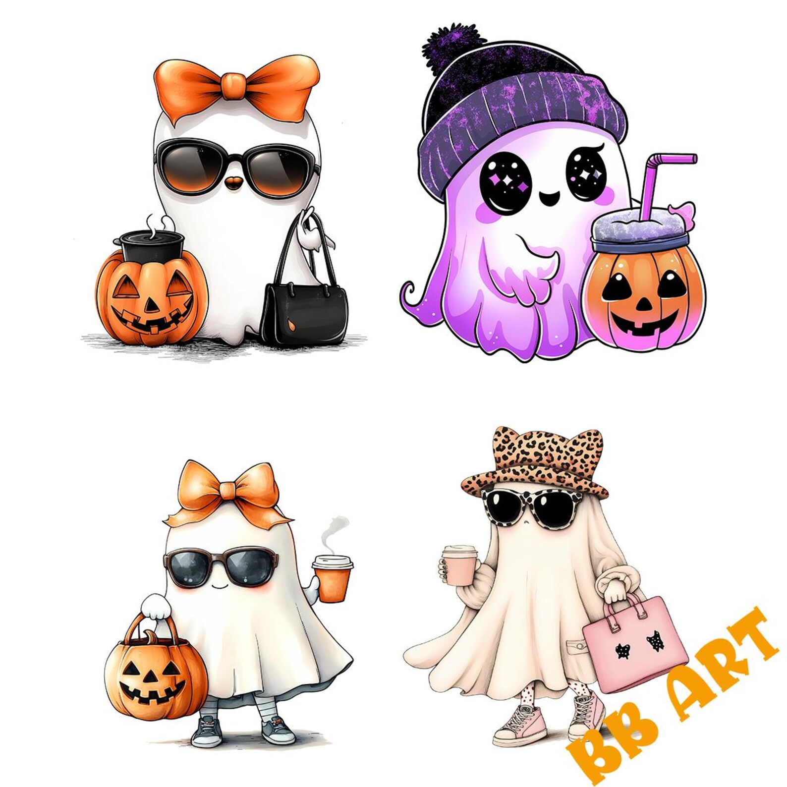 Boo Bundle Png, Scary Png, Halloween Ghost Png, Horror Ghost Png, Scary ...
