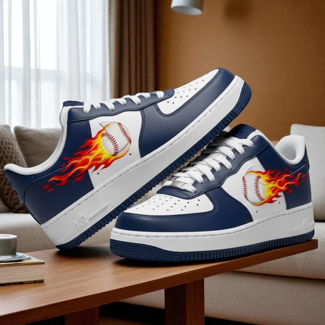 Fireball Sneakers, Baseball Air Force 1, Baseball Air Force 1 Custom ...