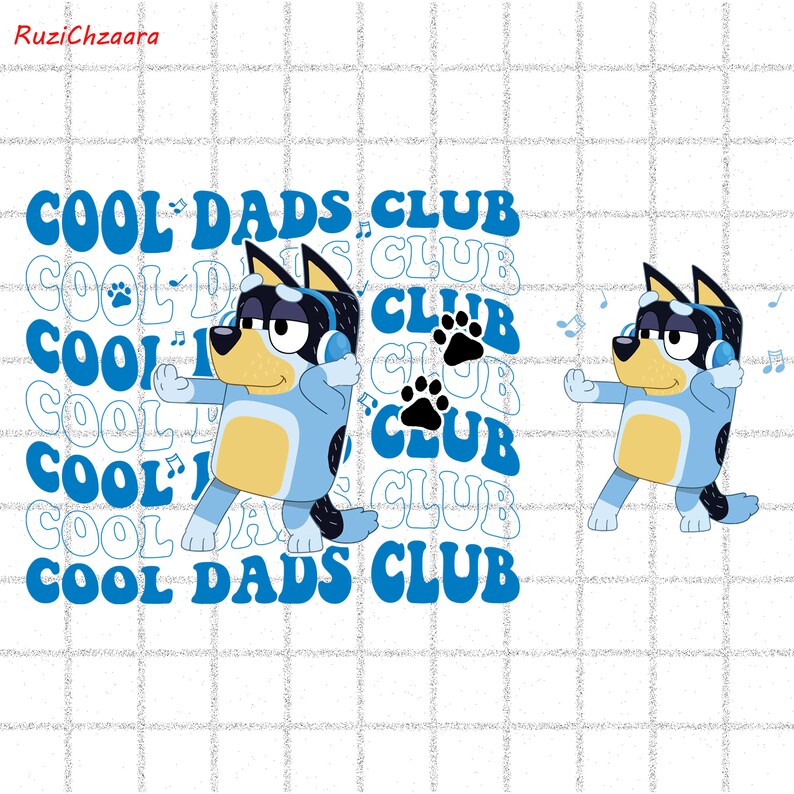 Cool Dad Club Png, Bluey Cool Dad Club Png, Best Dad Ever Png, Birthday Party, Funny Dads Png ...