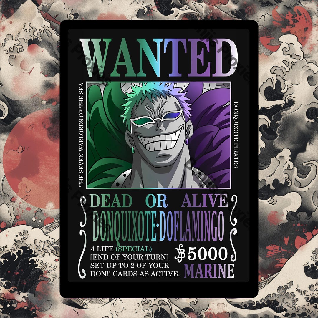 Donquixote Doflamingo (wanted Poster Edition) - Alternate Token - One ...